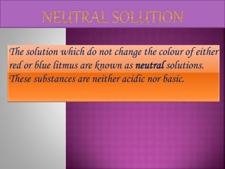 Acids, bases and salts | PPT