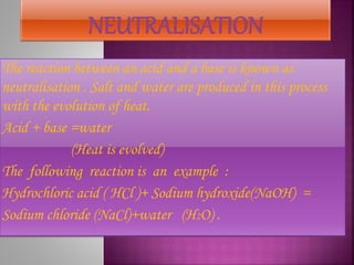 Acids, bases and salts | PPT