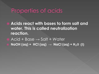 Acids, bases and salts | PPTX