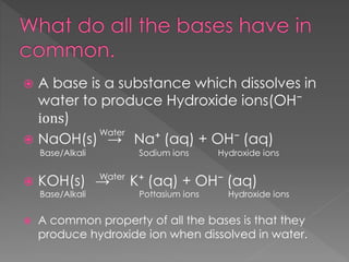 Acids, bases and salts | PPTX
