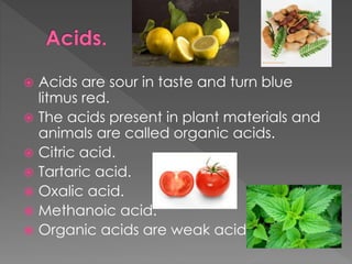 Acids, bases and salts | PPTX