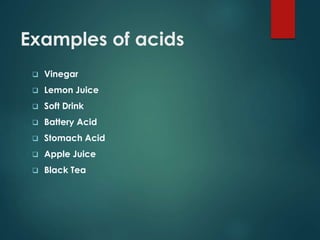 Acids, bases and salts | PPTX