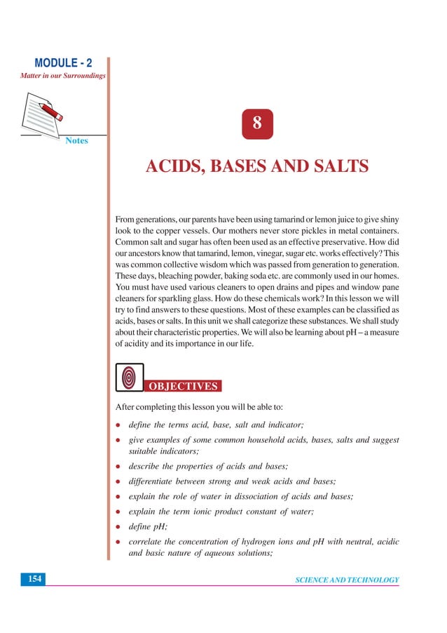 Acids, bases and salts | PDF