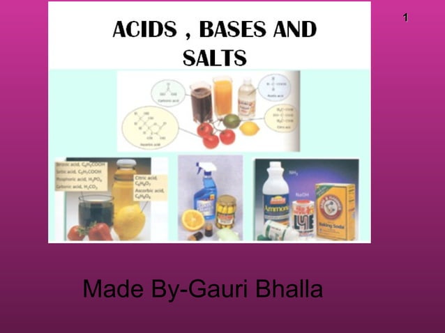 Acids, bases and salts | PPT
