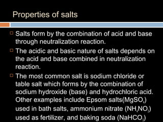 Acids, bases and salts | PPT
