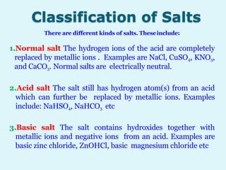 Acids, Bases and Salts | PPTX