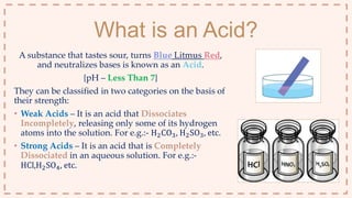 Acids, Bases and Salts Class - 10th | PPTX
