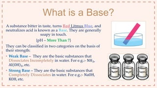 Acids, Bases and Salts Class - 10th | PPTX