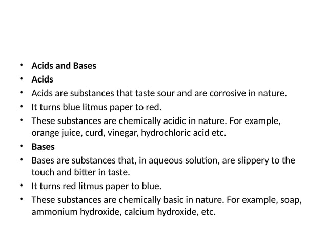 Acids Bases and salts neutralisation reaction , etc | PPTX