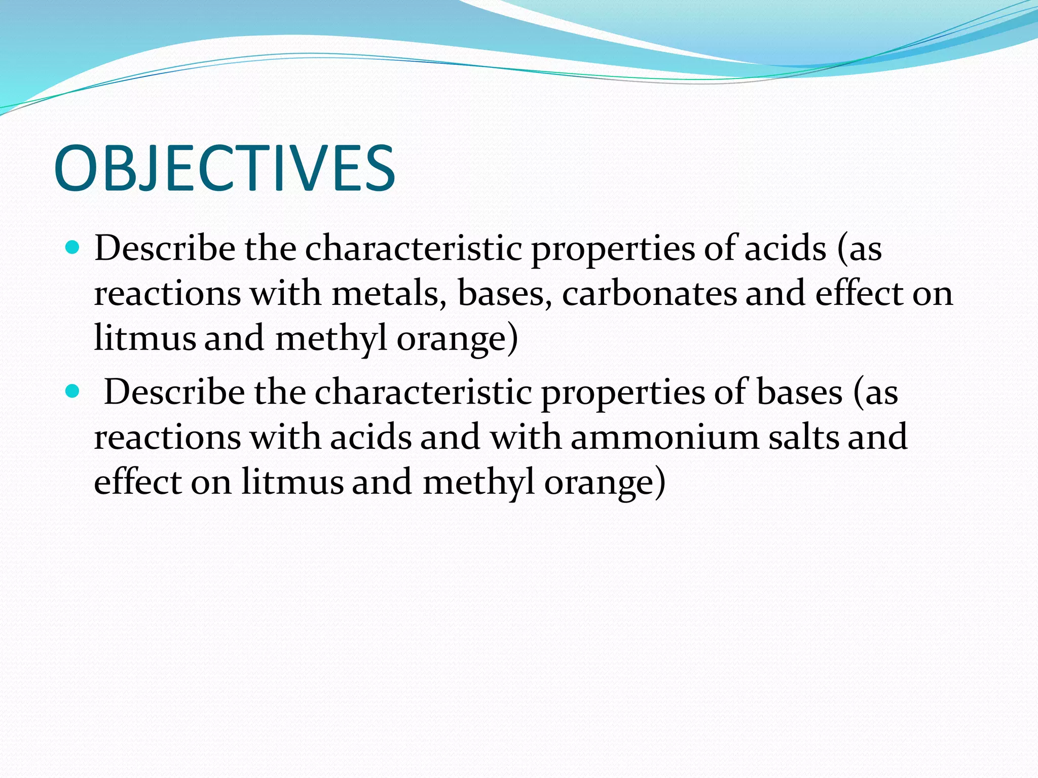 Acids bases and salts- using indictors and properties of acids and ...