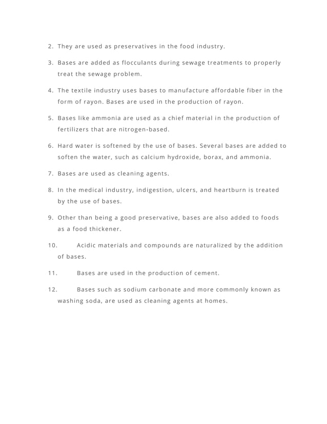 Acids Bases and Their Uses in Our Daily Life.pdf | Chemistry | Science