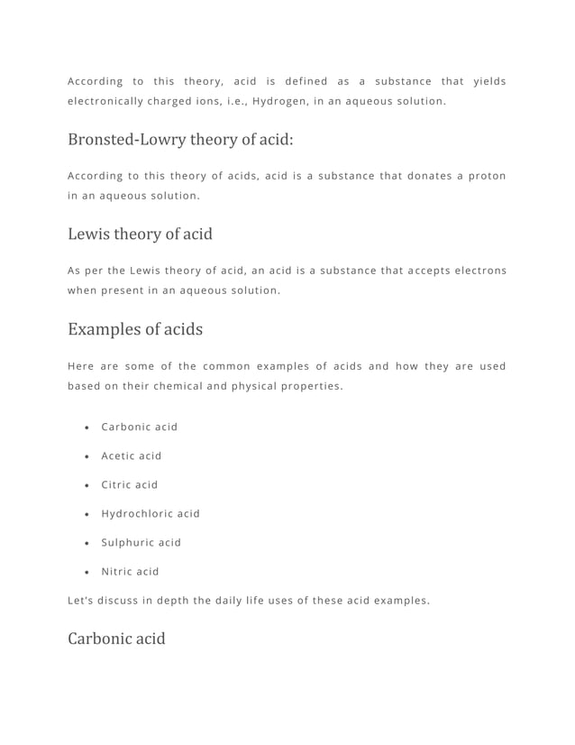 Acids Bases and Their Uses in Our Daily Life.pdf | Chemistry | Science