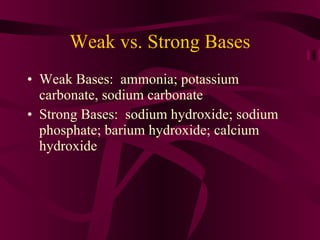 Acids, bases, & salts | PPT | Chemistry | Science