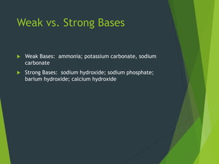 Acids, bases, & salts | PPT | Chemistry | Science