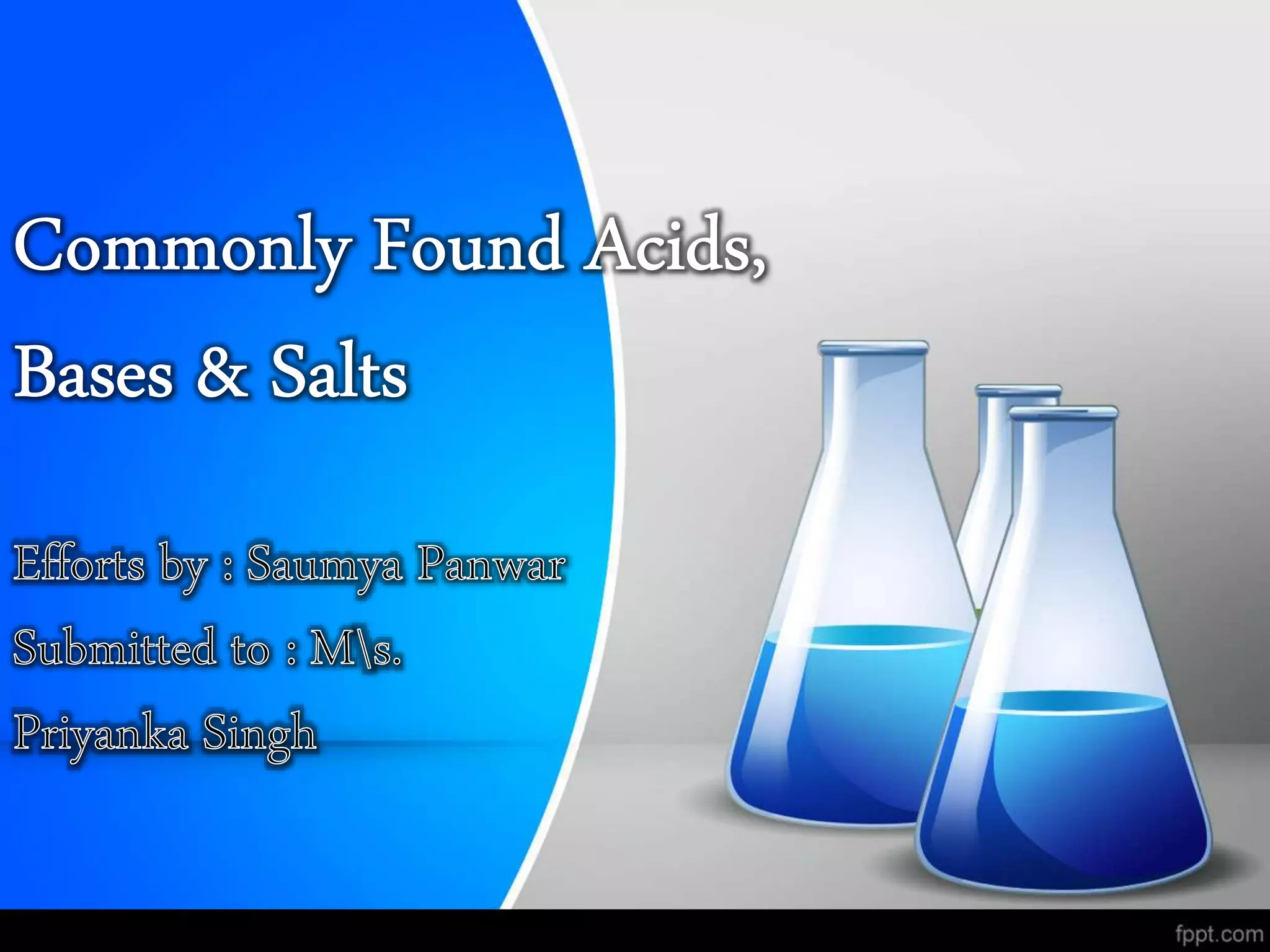 Acids, bases & salts | PPTX