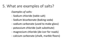 Acids bases salts assignment notes | PPTX