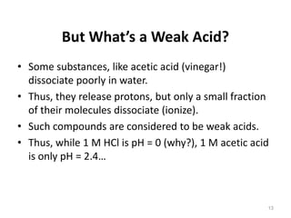 Acids buffers | PPT | Chemistry | Science