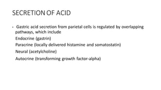 ACID SECRETION (1).pptx | Digestive Disorders | Diseases and Conditions