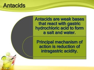 Acid secretion and antacids | PPSX