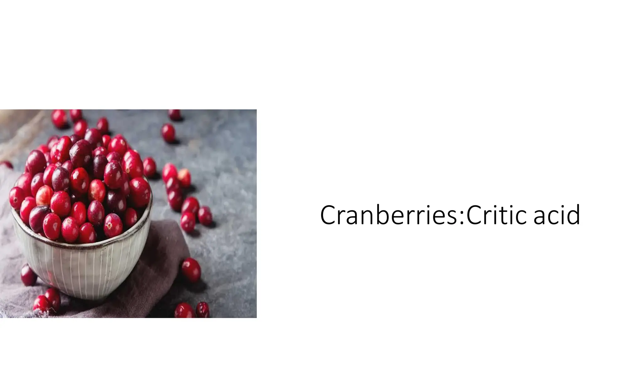 Acids in fruits and vegetables for teach | PPT