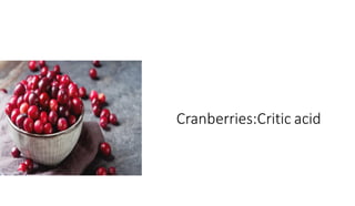 Acids in fruits and vegetables for teach | PPT