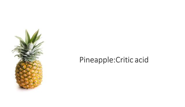 Acids in fruits and vegetables for teach | PPT