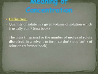 Concentration Definition