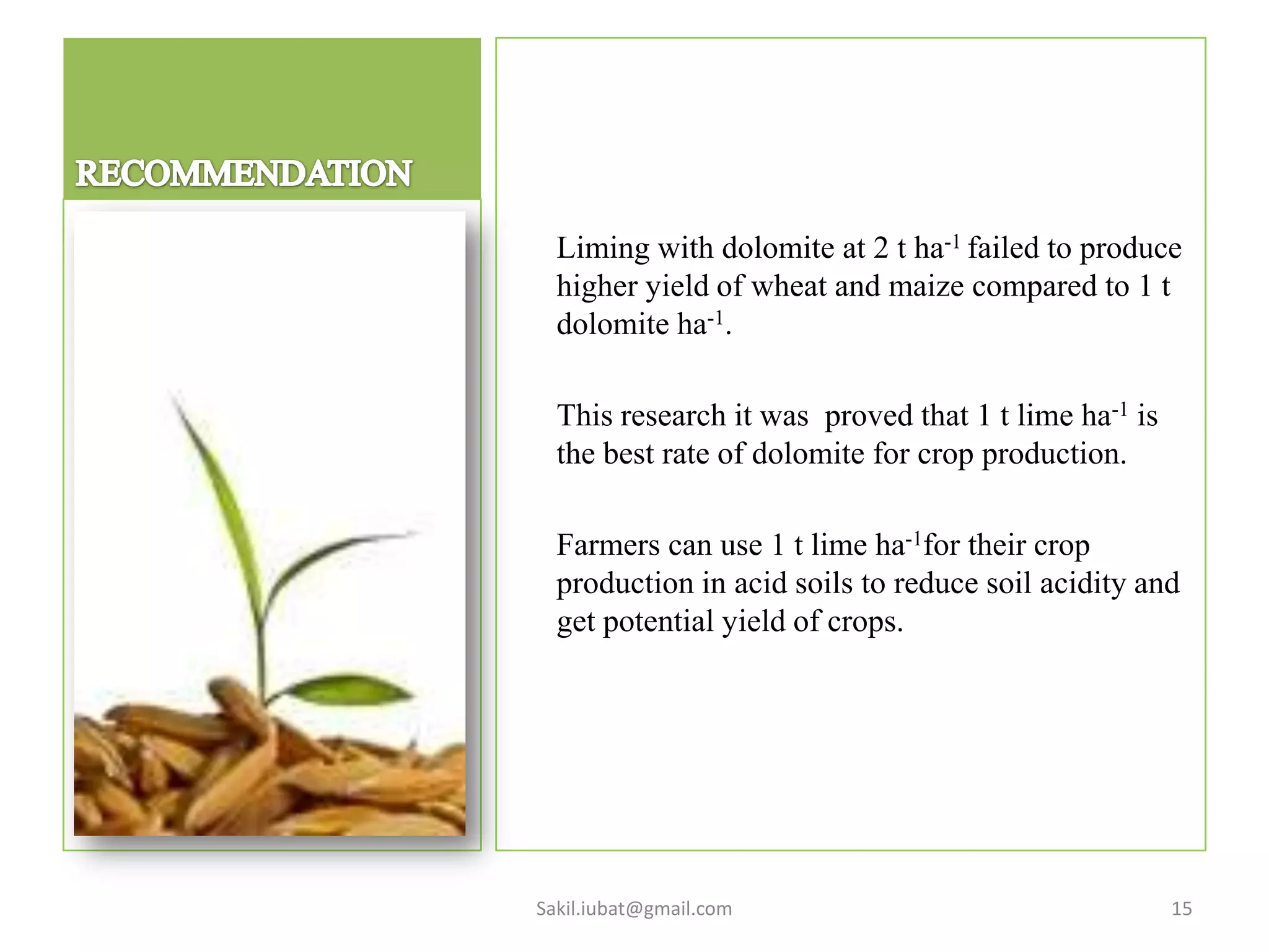 Acid soil amendment through liming | PPTX