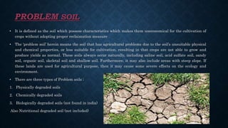 Acid soil and it's reclamation | PPTX