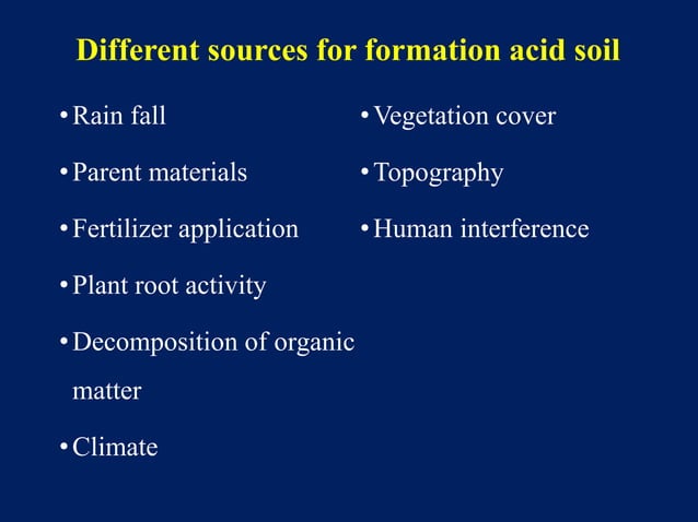 Acid soil and their management | PPT