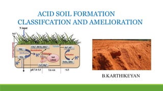 Acid soil formation and classification of acid soil in india | PPTX