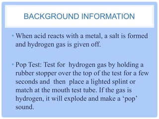 Acids on metals | PPTX