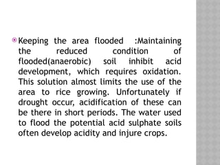 Acid sulphate soils - Types, formation, reactions, and characteristics ...