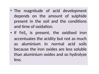 Acid sulphate soils - Types, formation, reactions, and characteristics ...