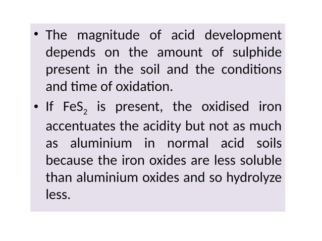 Acid sulphate soils - Types, formation, reactions, and characteristics ...
