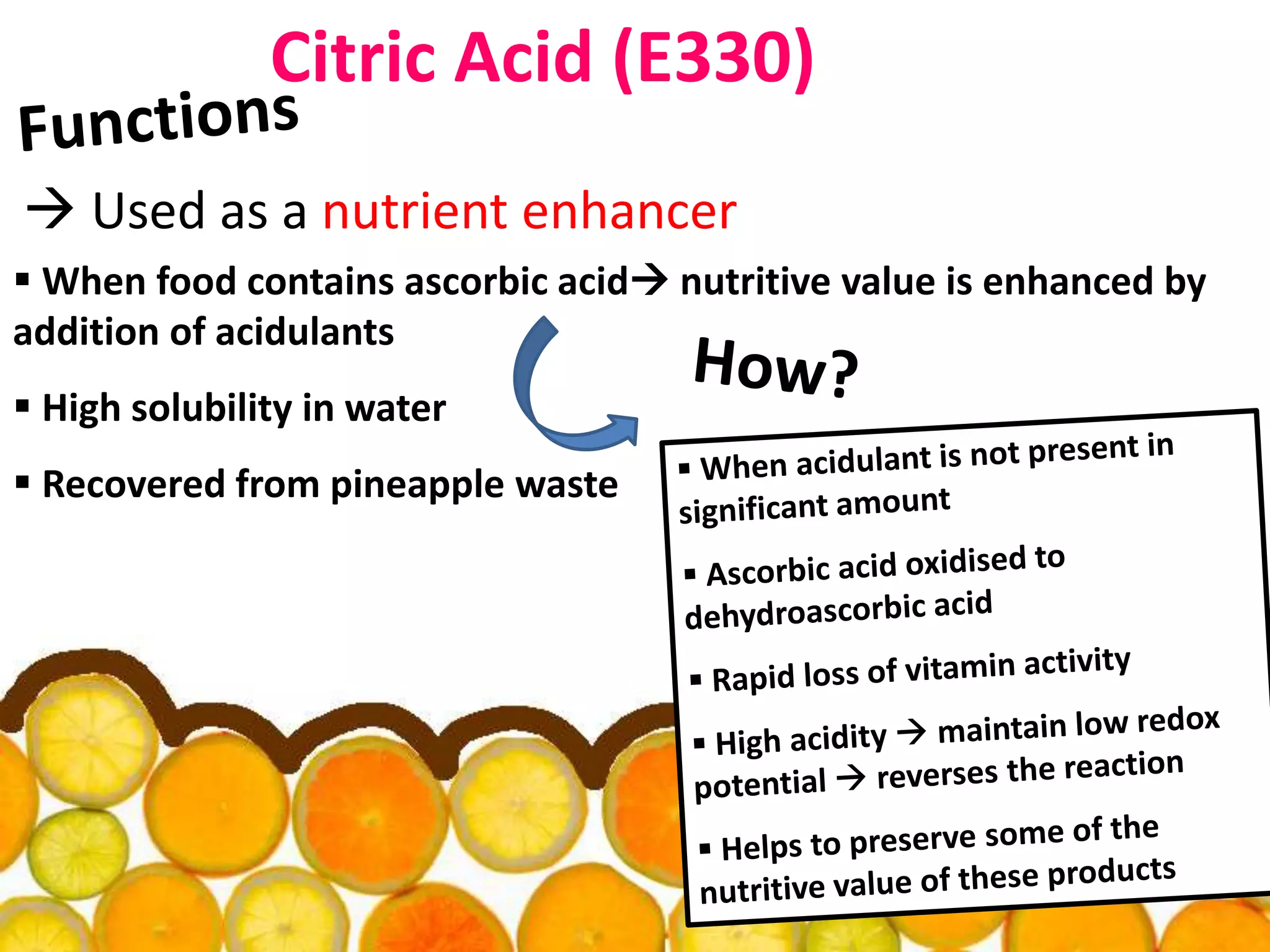 Food Acidulants | PPSX