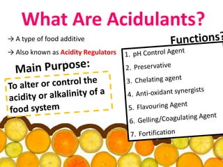 Food Acidulants | PPSX