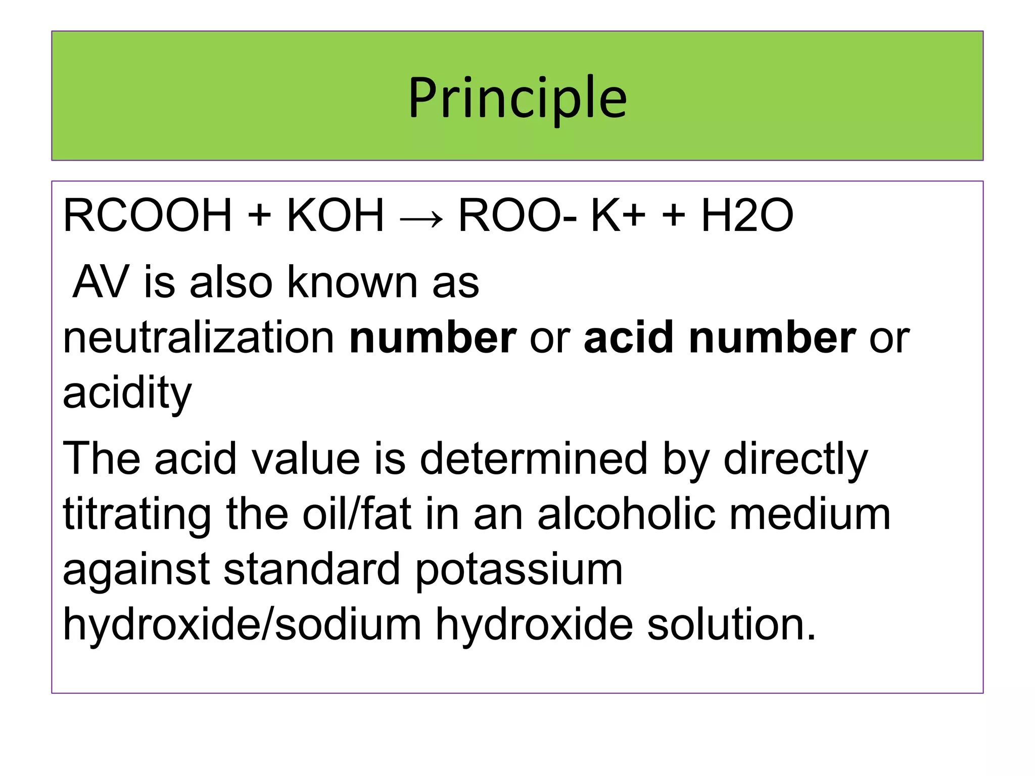 Acid value | PPTX