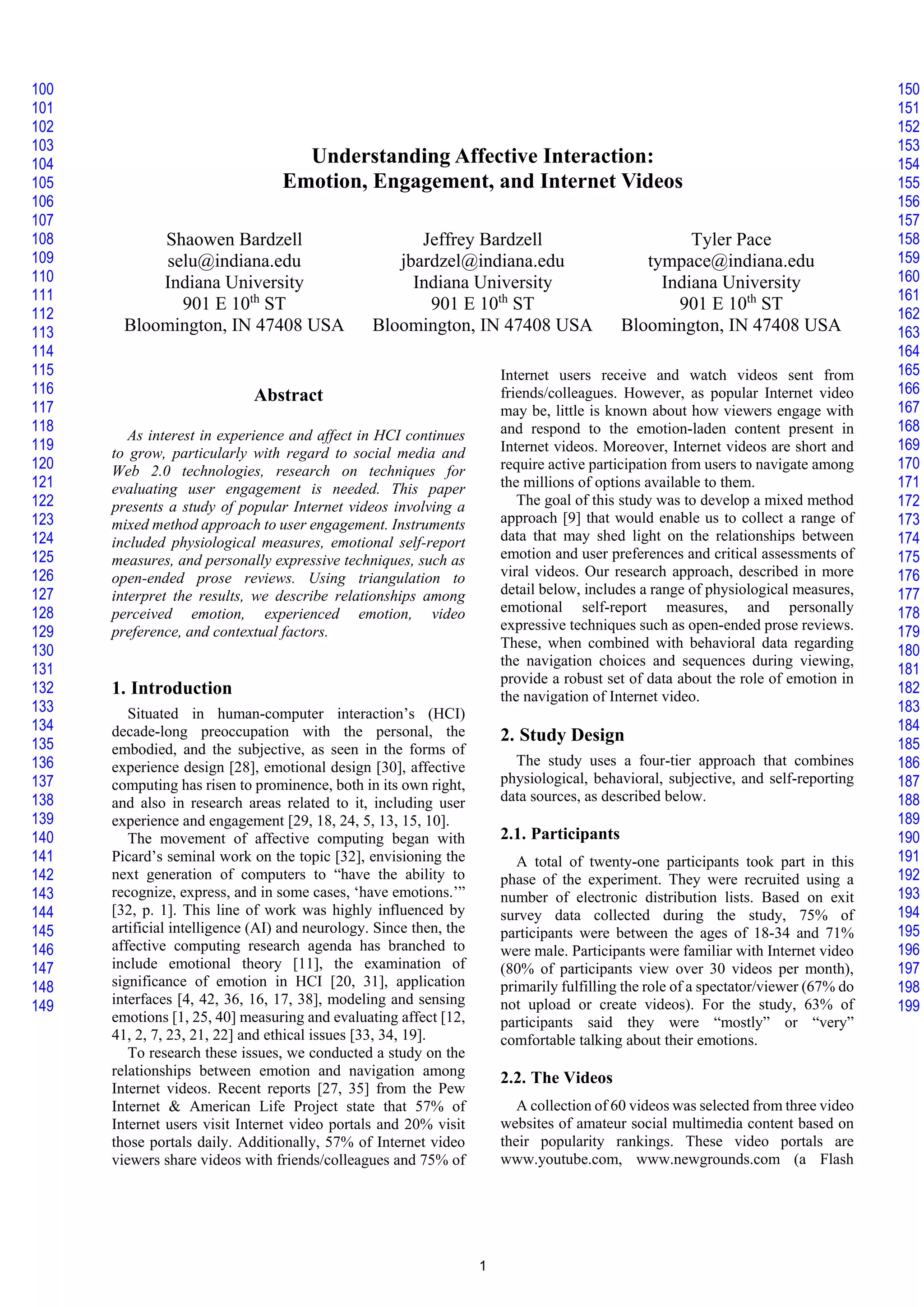 Understanding Affective Interaction: Emotion, Engagement, and Internet ...
