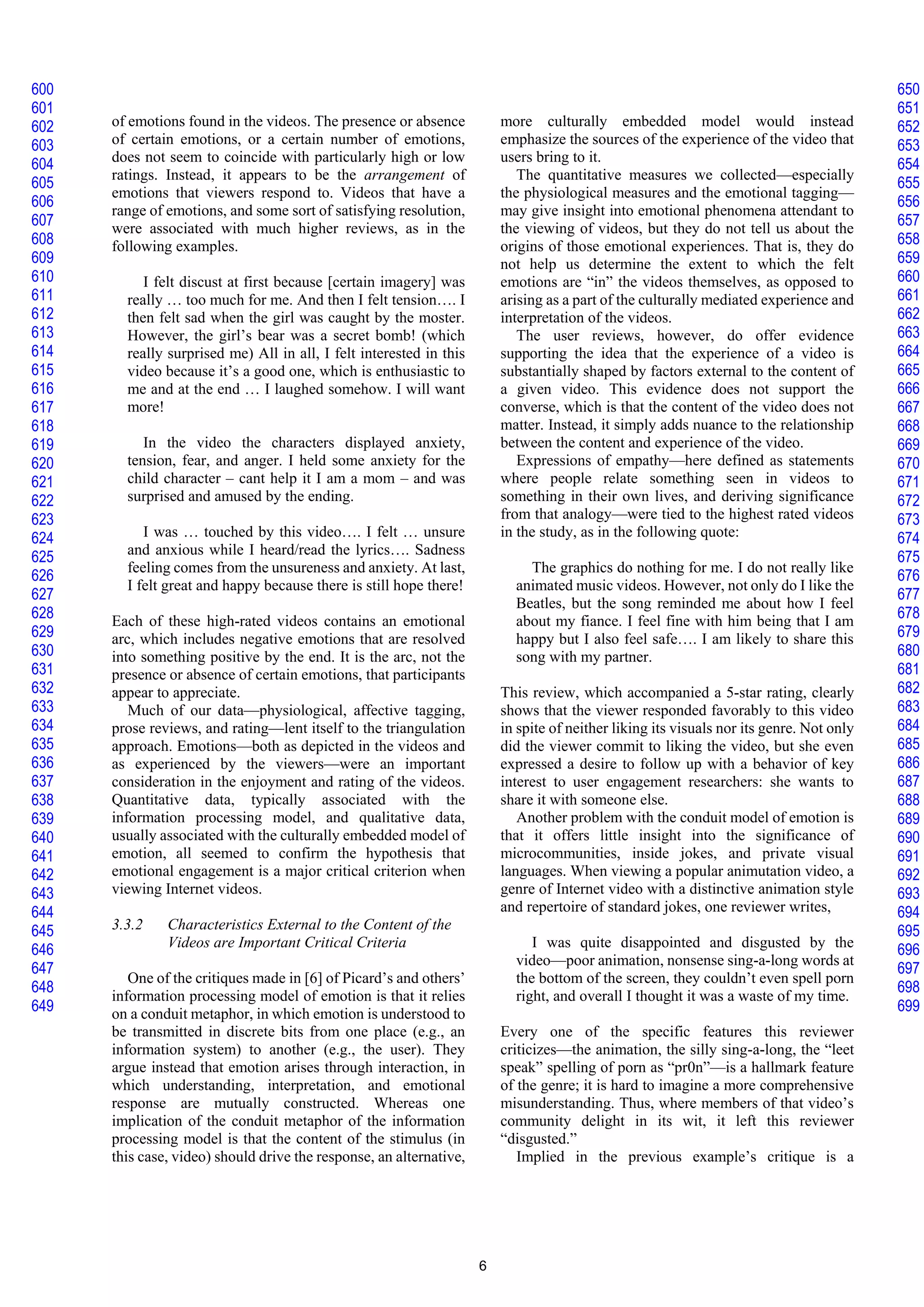 Understanding Affective Interaction: Emotion, Engagement, and Internet Videos | PDF