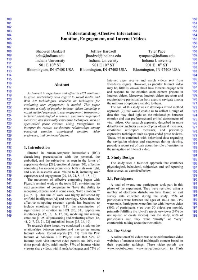 Understanding Affective Interaction: Emotion, Engagement, and Internet ...