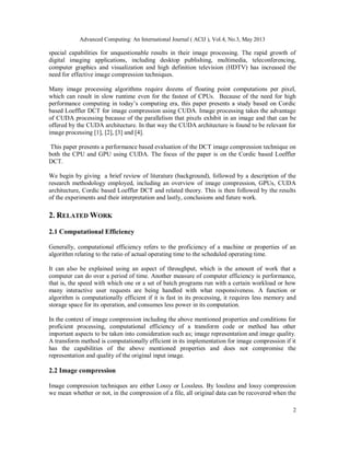 Cuda Based Performance Evaluation Of The Computational Efficiency Of The Dct Image Compression ...