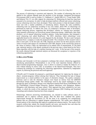 A Model To Compare The Degree Of Refactoring Opportunities Of Three Projects Using A Machine ...