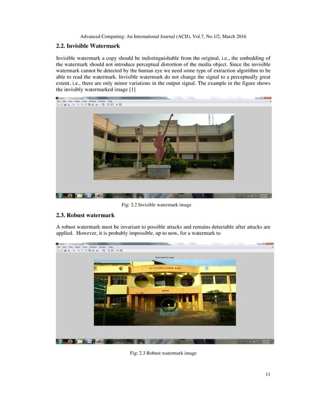 DIGITAL IMAGE WATERMARKING USING DFT ALGORITHM | PDF | Web Development | Internet