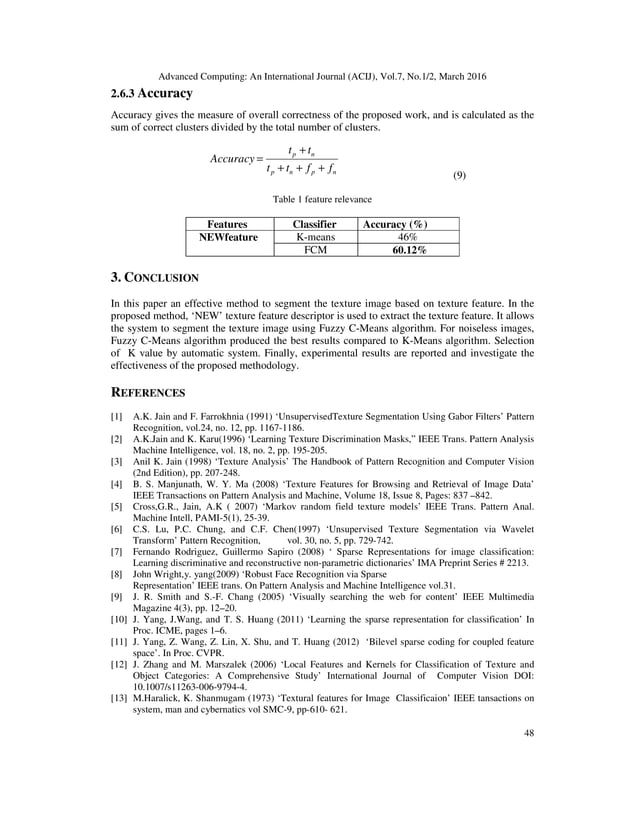 SEGMENTATION USING ‘NEW’ TEXTURE FEATURE | PDF