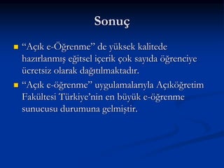 Açık E-öğrenme | PDF