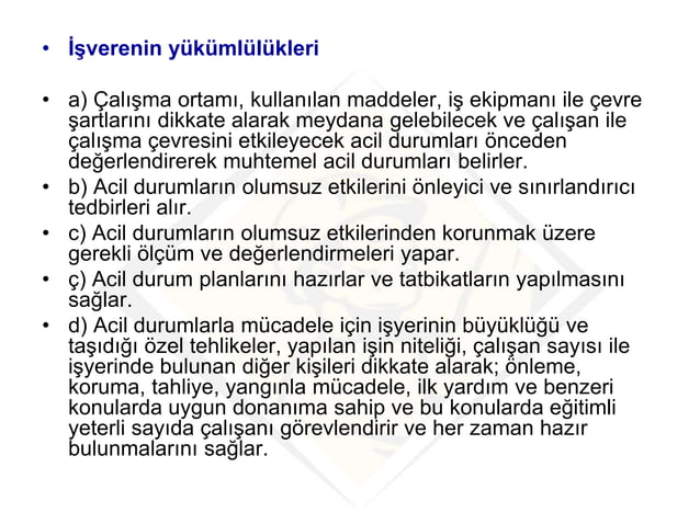 Acil durum planlari | PPT