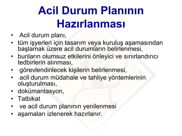 Acil durum planlari | PPT