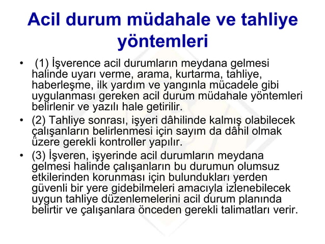 Acil durum planlari | PPT