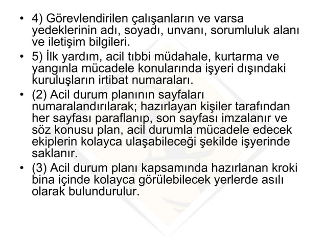 Acil durum planlari | PPT